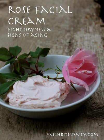 A luxurious homemade rose facial cream to fight off dryness and aging ...